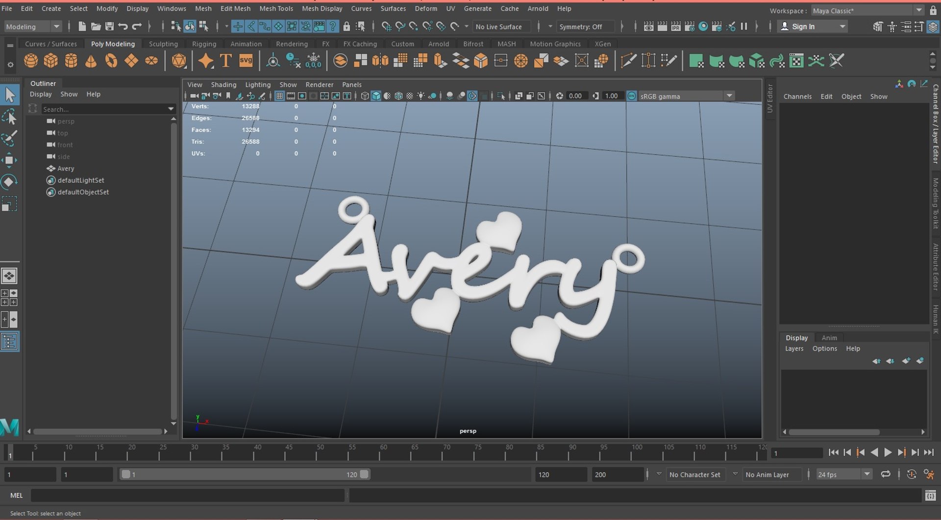 Jewelry Necklace Pendant Avery 3D Print 3D Model - TurboSquid 2329218