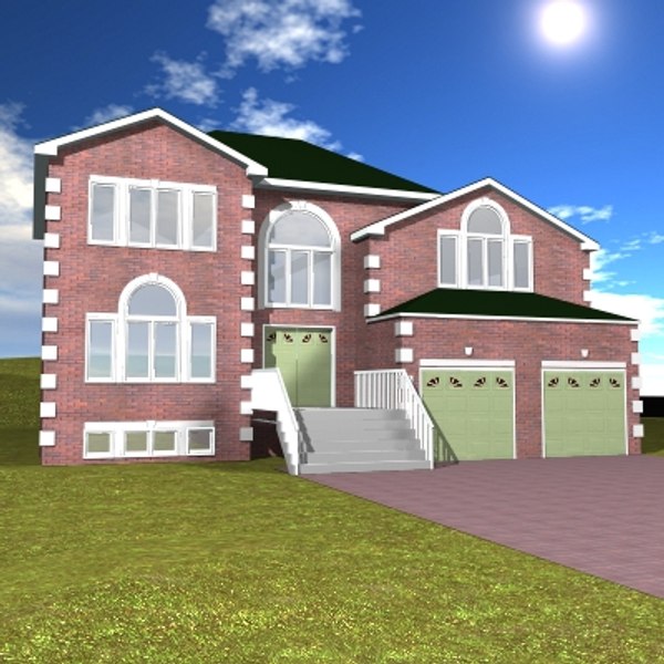 3d model house residential dwelling