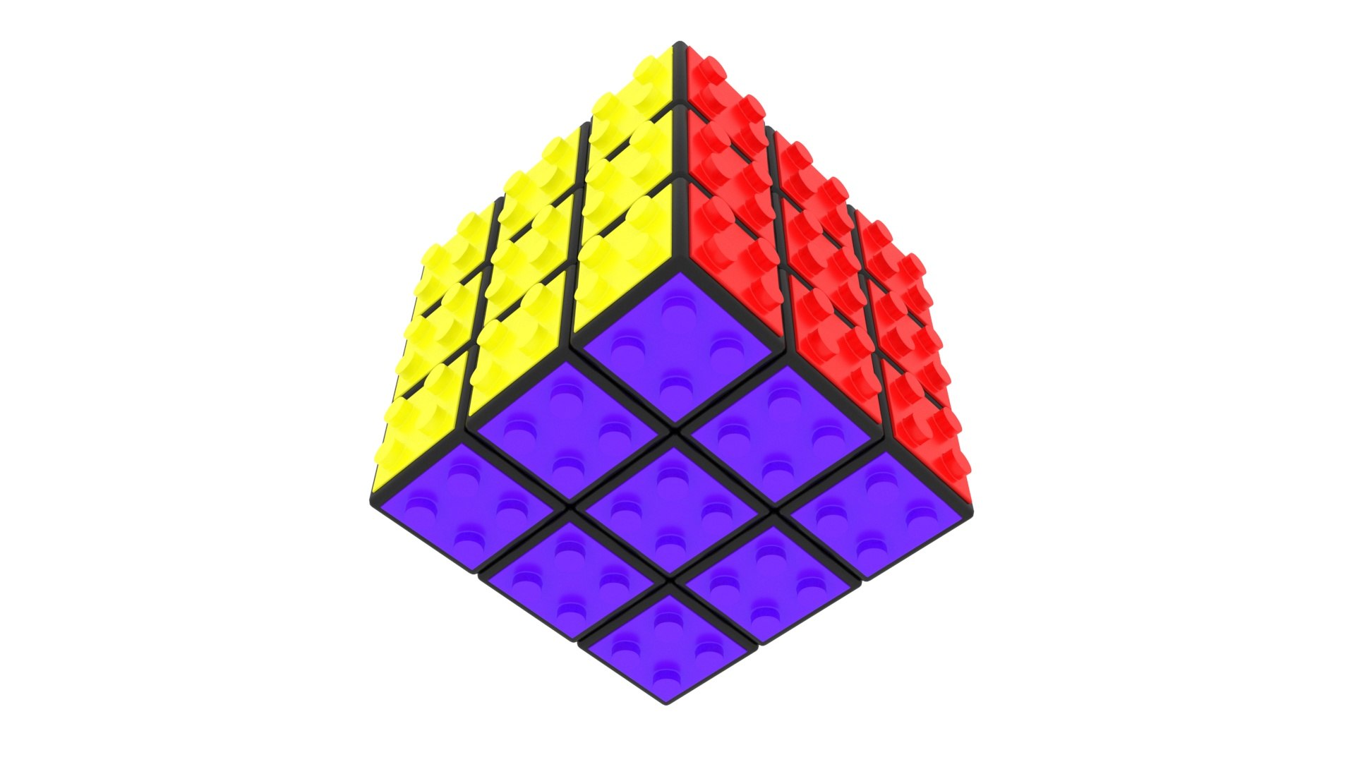 3D Lego Rubiks Cube - TurboSquid 1880250