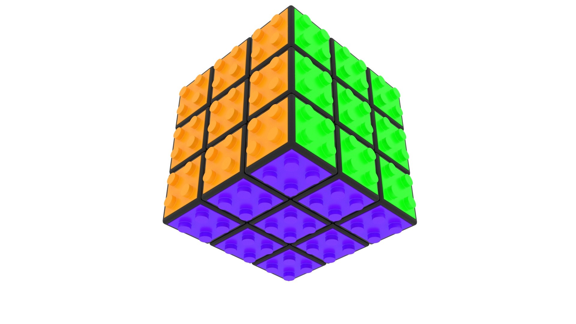 3D Lego Rubiks Cube - TurboSquid 1880250