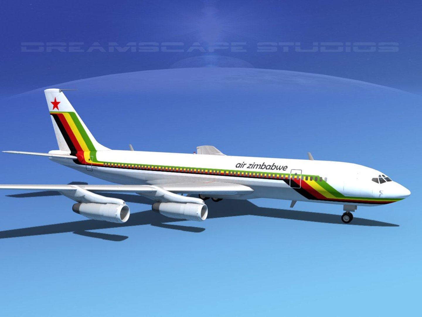 3d 707-320 airlines boeing 707