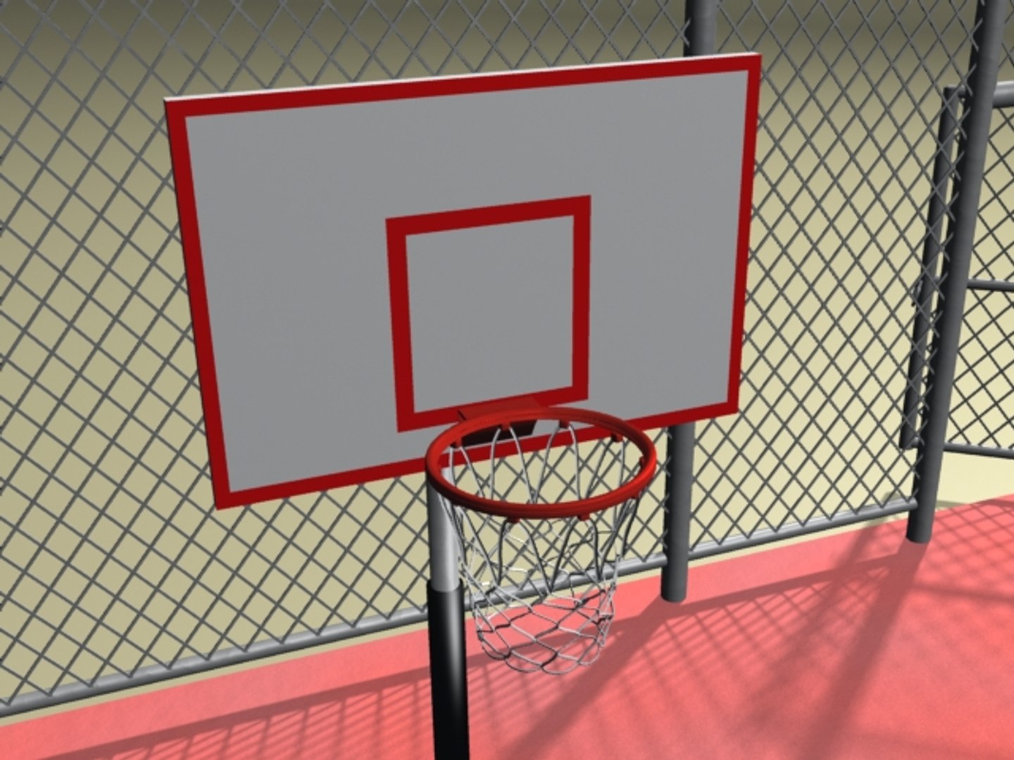3d Basketball Courts Zipped Hoop Model
