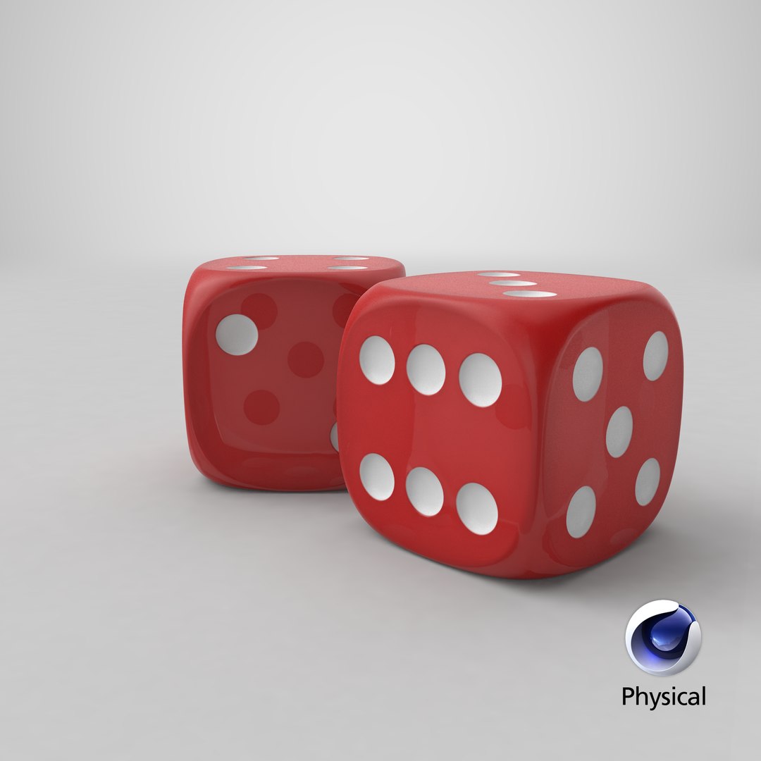 3D red transparent dice 02 model - TurboSquid 1320703