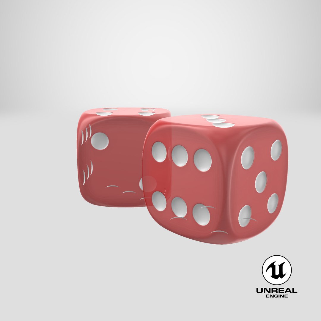 3D red transparent dice 02 model - TurboSquid 1320703