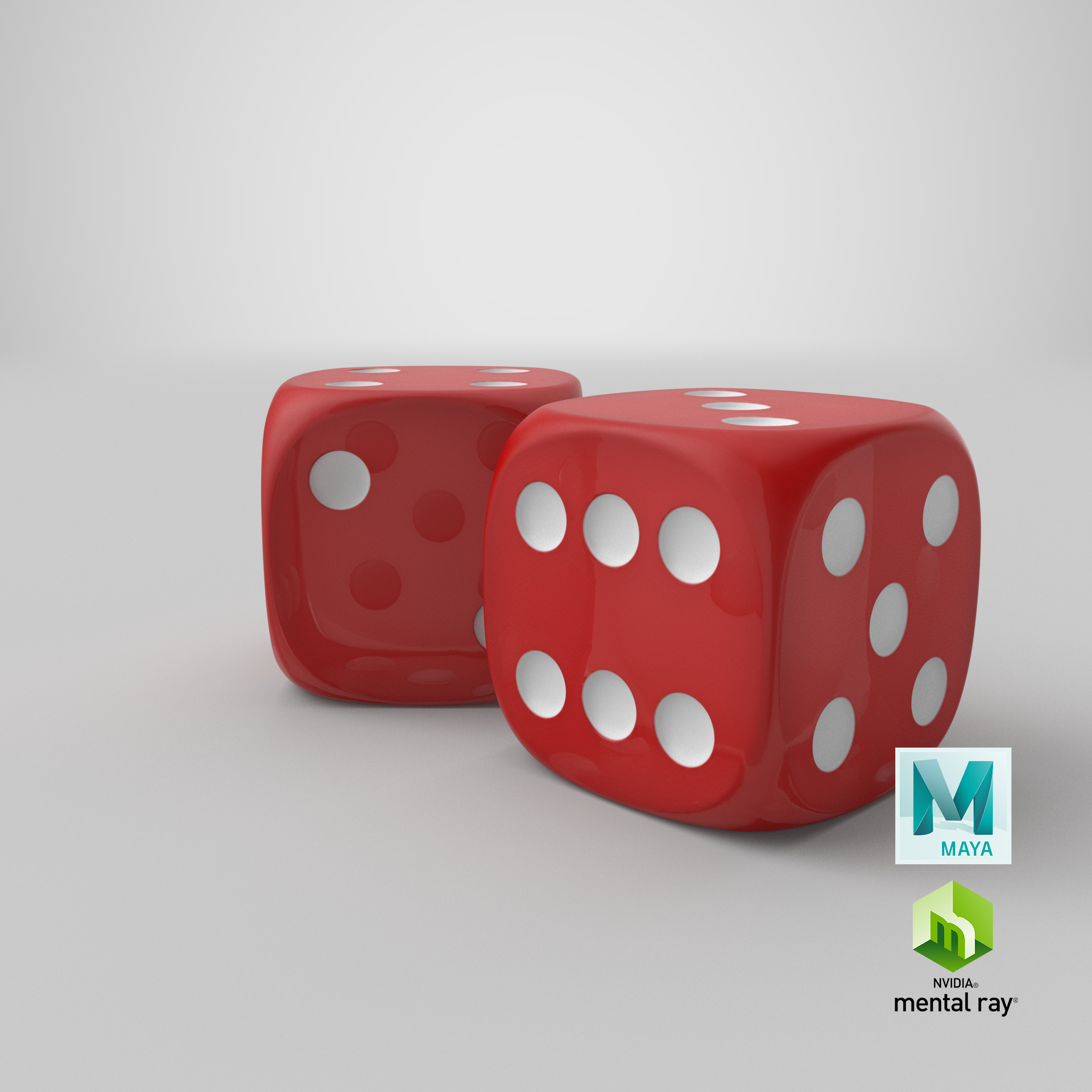 3D red transparent dice 02 model - TurboSquid 1320703