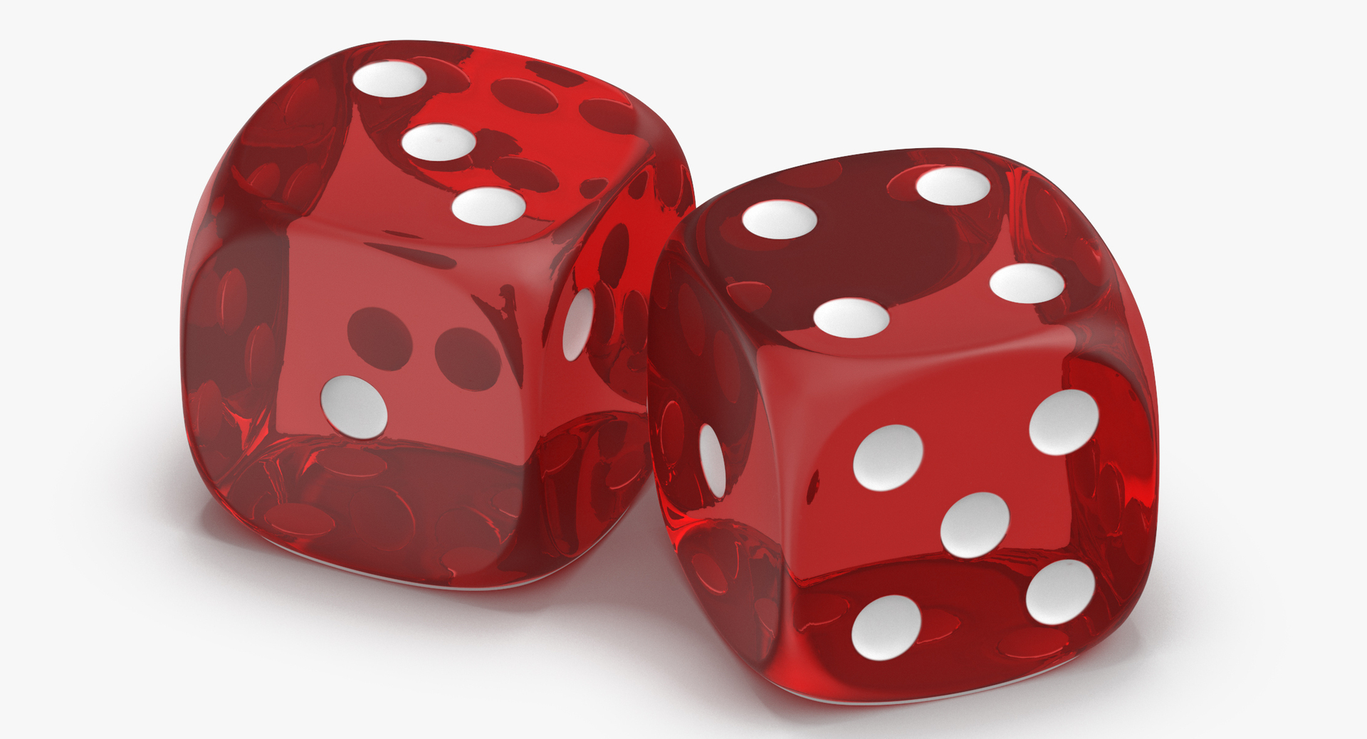 modelo 3d Dados Transparentes Rojos 02 - TurboSquid 1320703