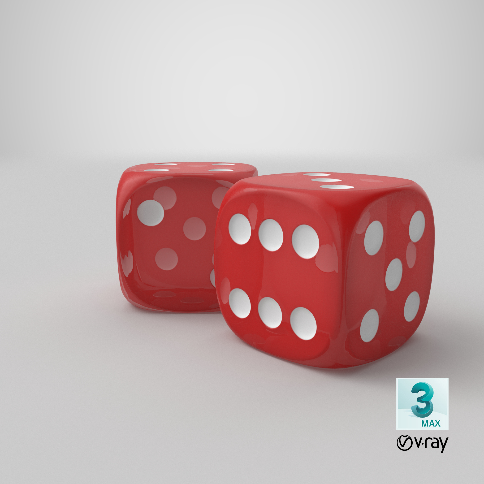3D red transparent dice 02 model - TurboSquid 1320703