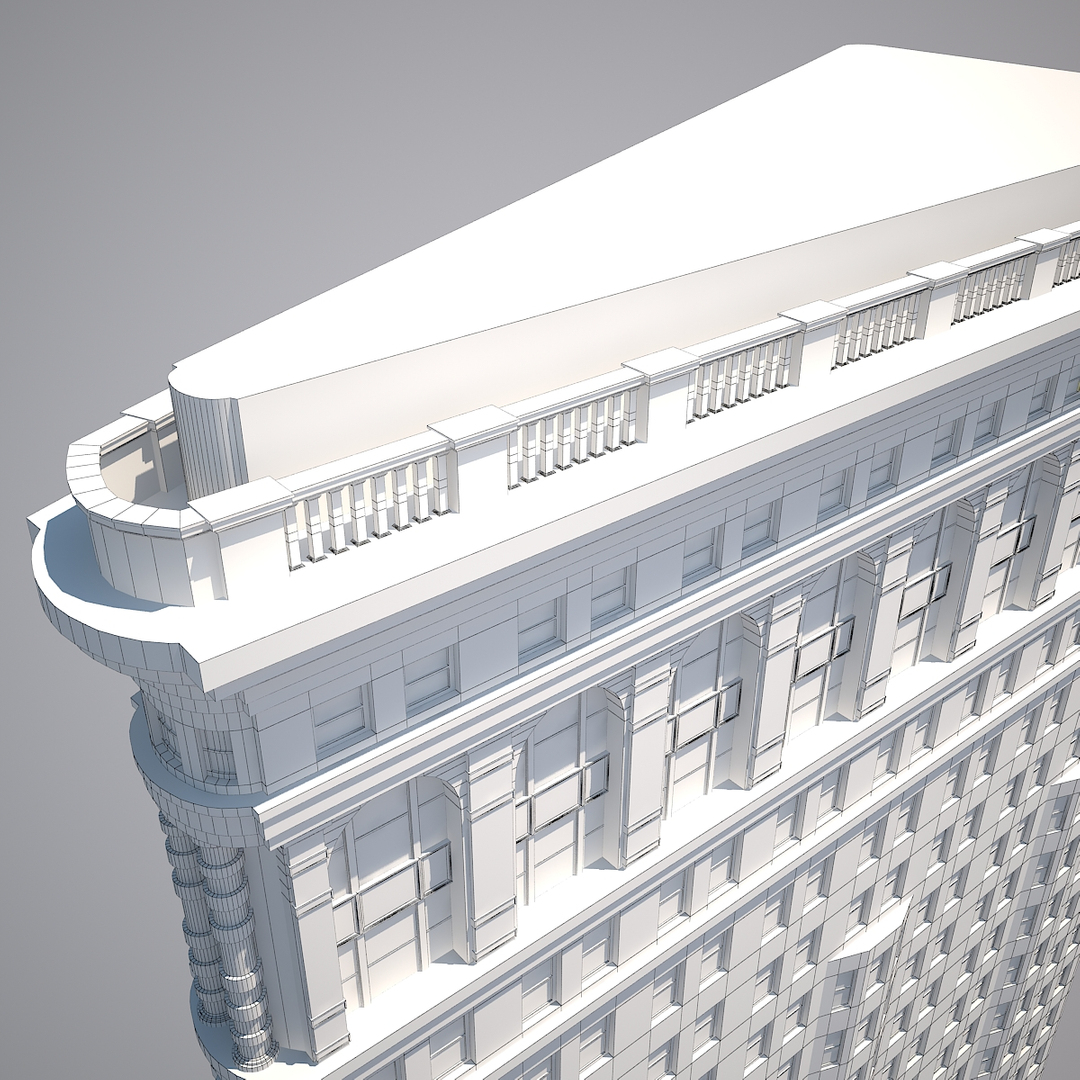 3d model flatiron building flat