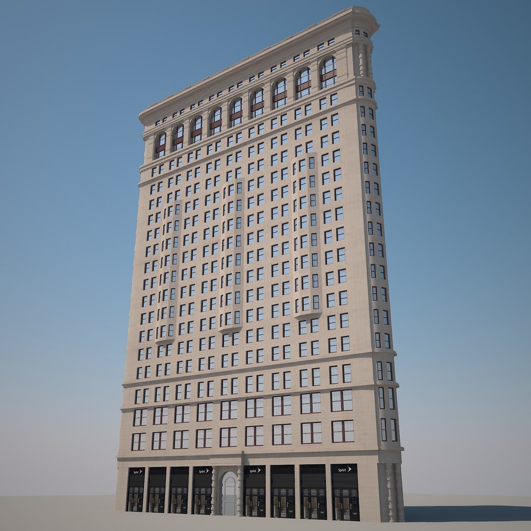 3d Model Flatiron Building Flat