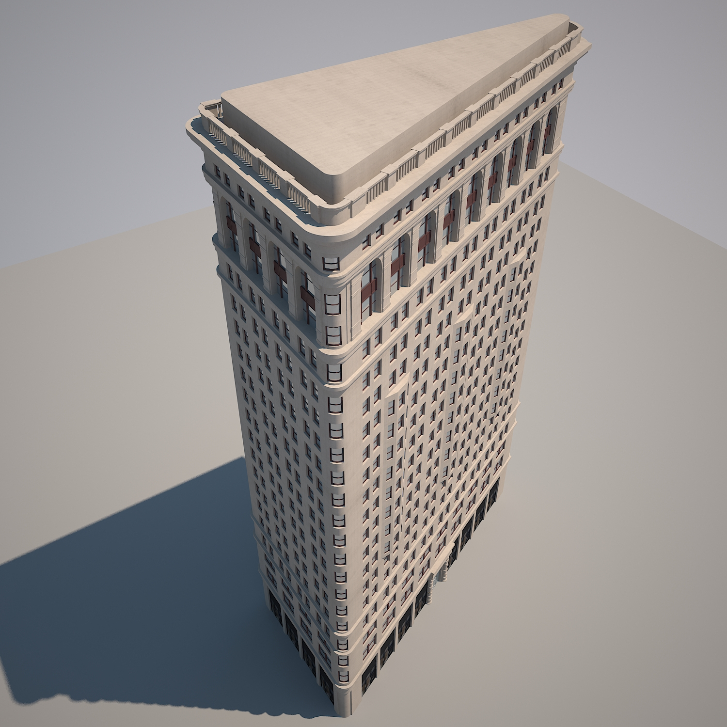 3d model flatiron building flat