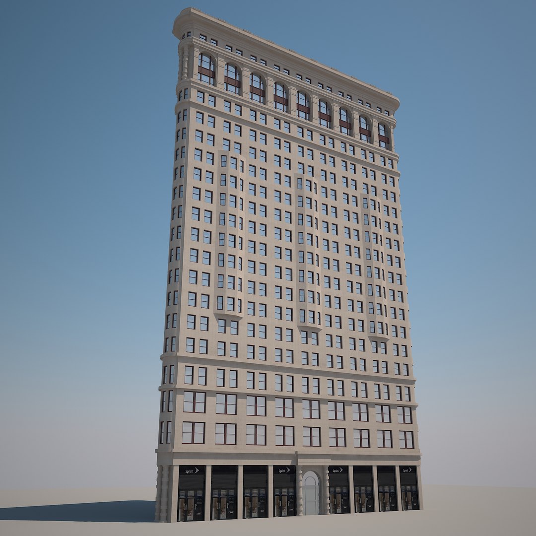 3d Model Flatiron Building Flat