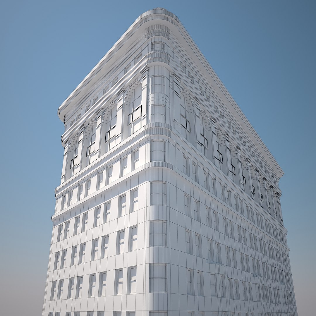3d Model Flatiron Building Flat
