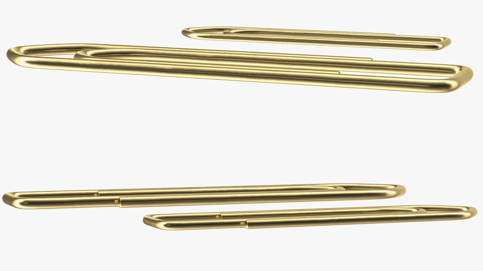 Paper Clip Boat Shape Gold 3D - TurboSquid 1862498