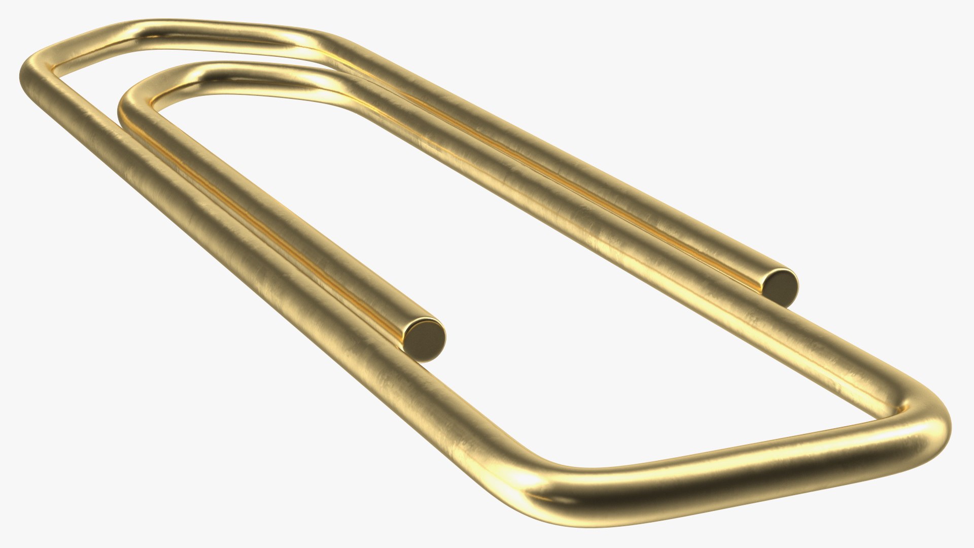 Paper Clip Boat Shape Gold 3D - TurboSquid 1862498