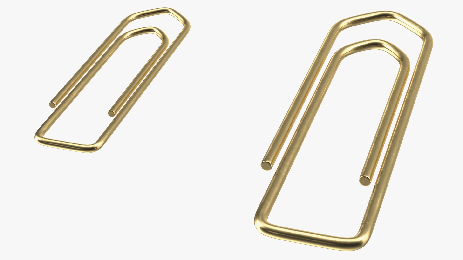 Paper Clip Boat Shape Gold 3D - TurboSquid 1862498