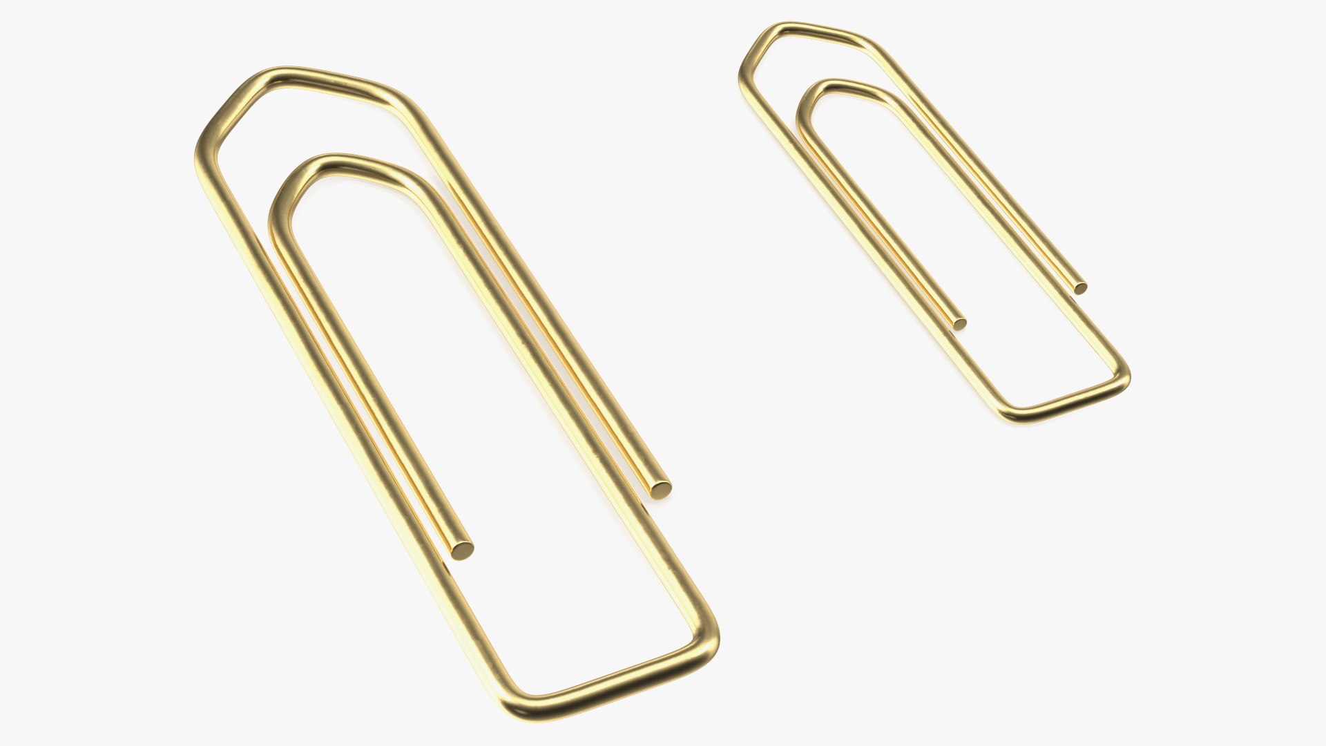 Paper Clip Boat Shape Gold 3D - TurboSquid 1862498