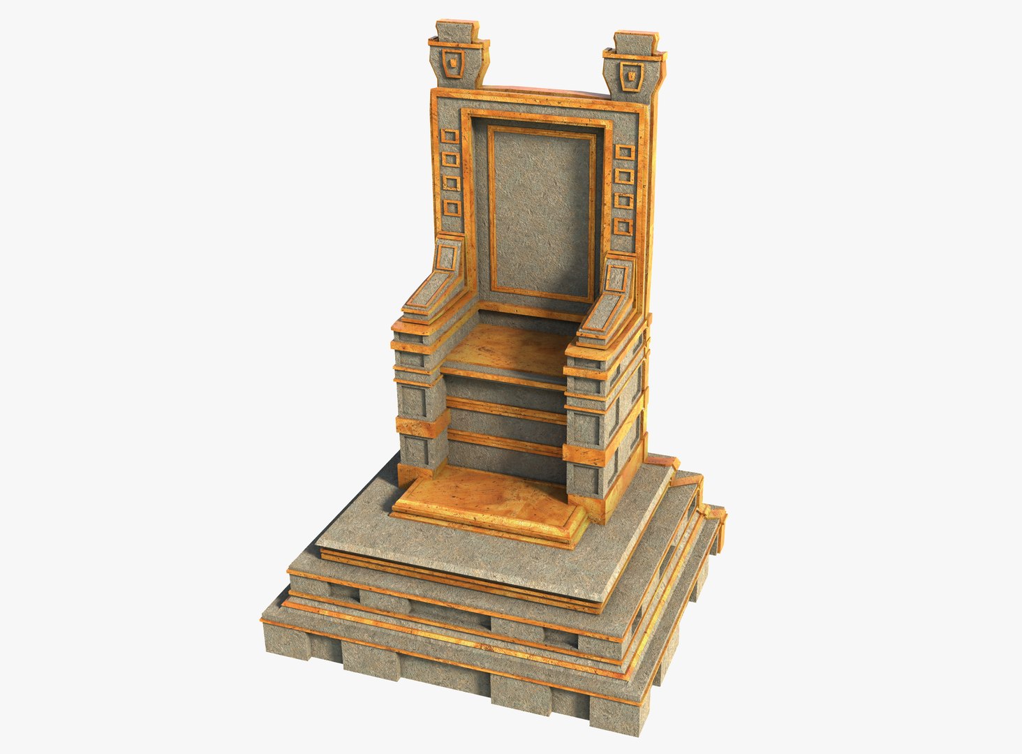 Free 3D King Ancient Chair Model - TurboSquid 2197429