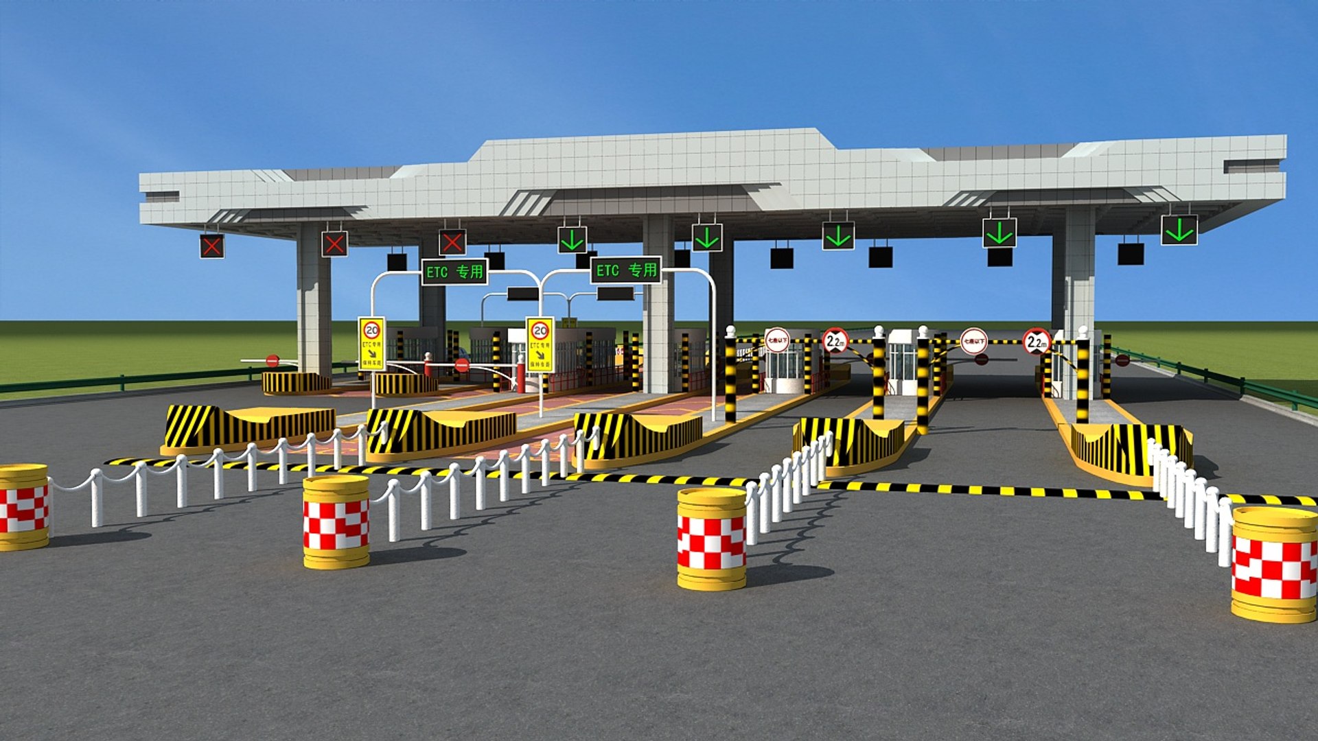 3D Toll Plaza - TurboSquid 2145012