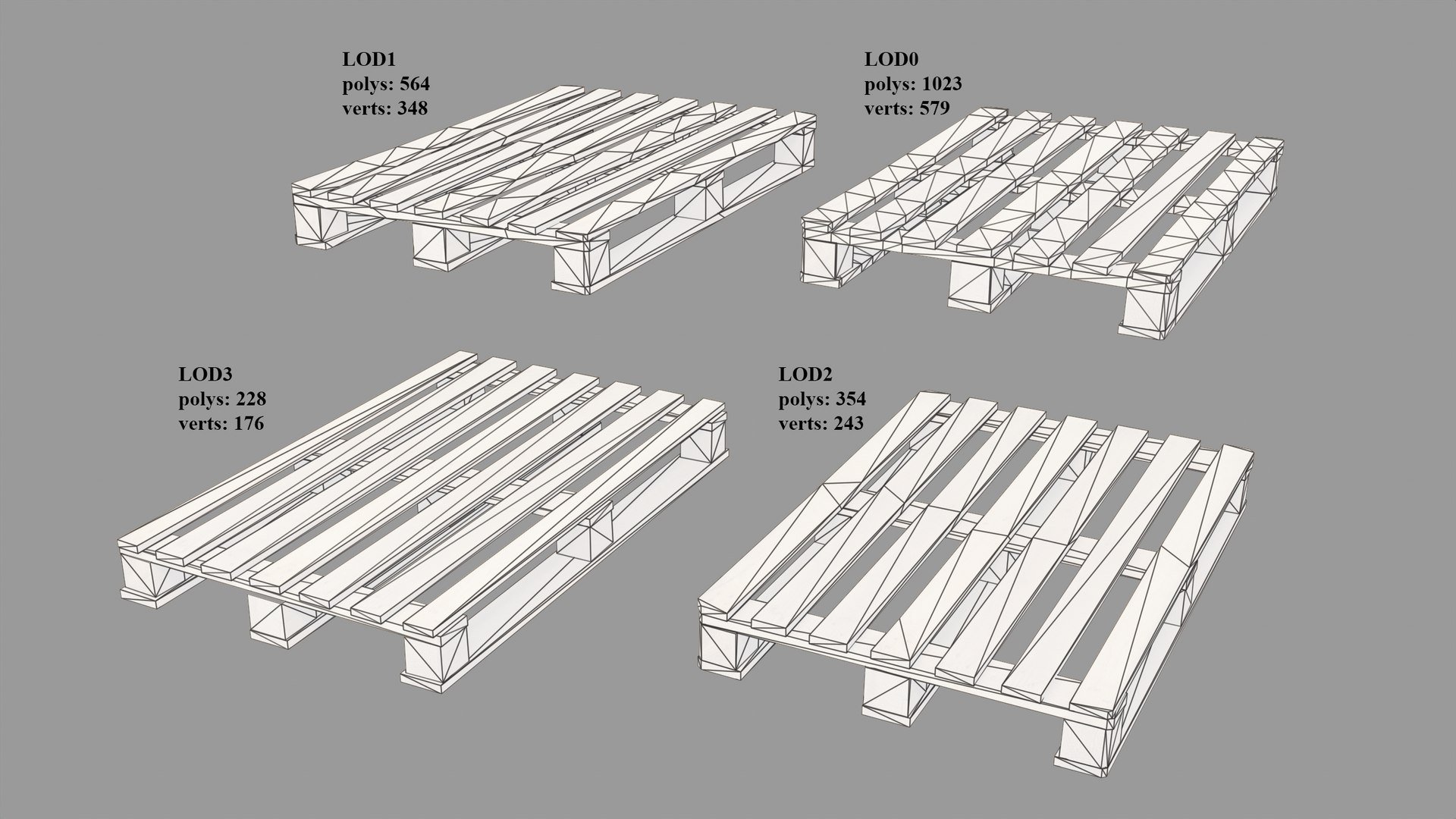 3D Wooden EURO Pallet PBR - TurboSquid 2251499