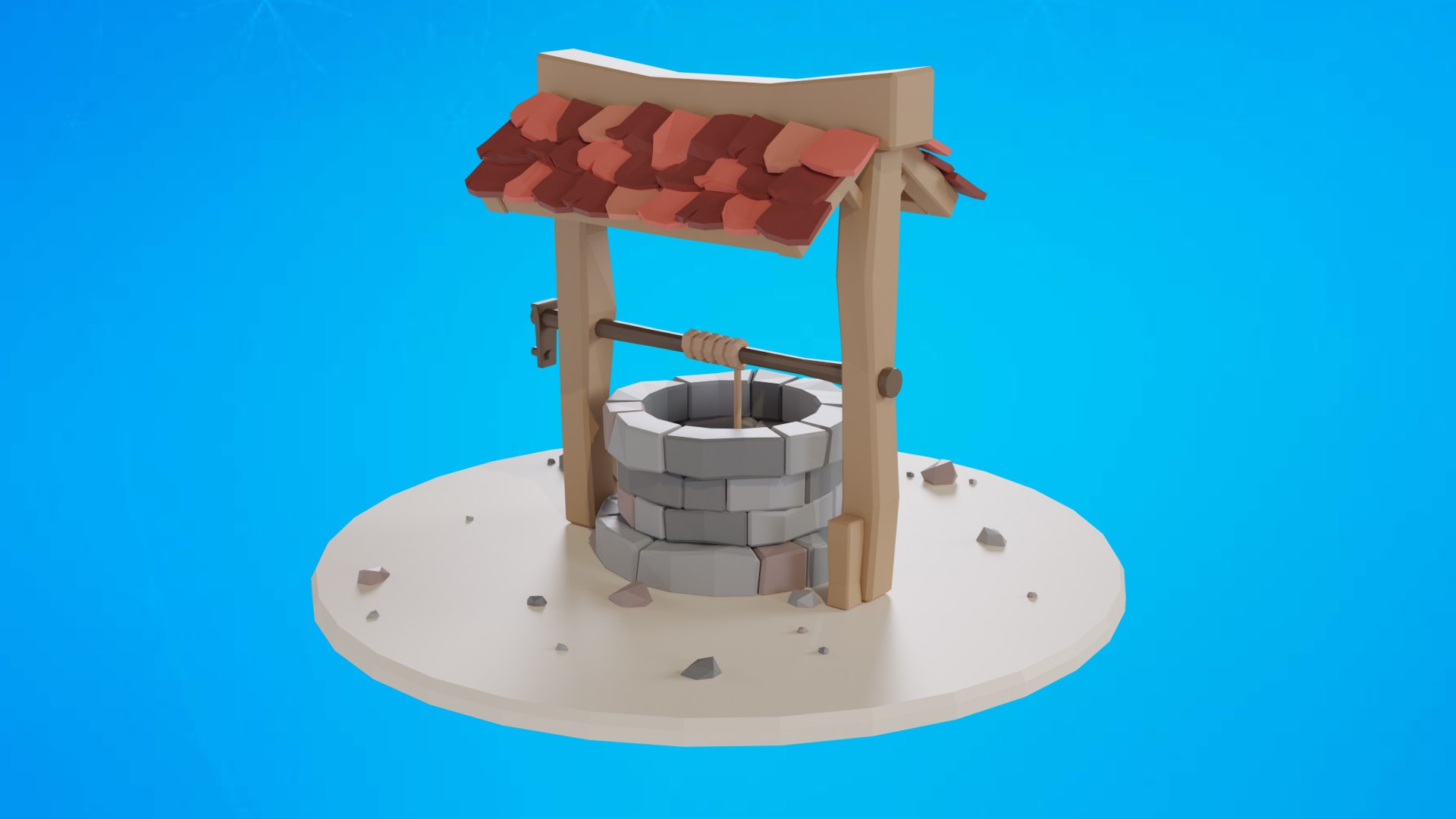3D Low Poly Well 3D Model - TurboSquid 2203150
