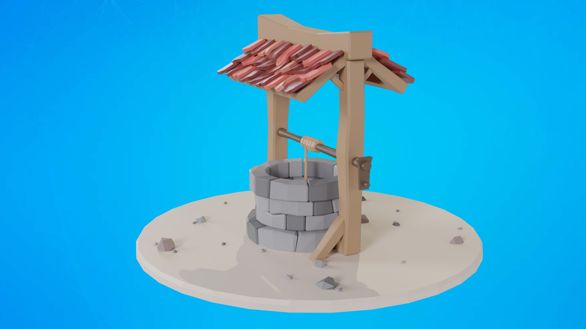 3D Low Poly Well 3D Model - TurboSquid 2203150