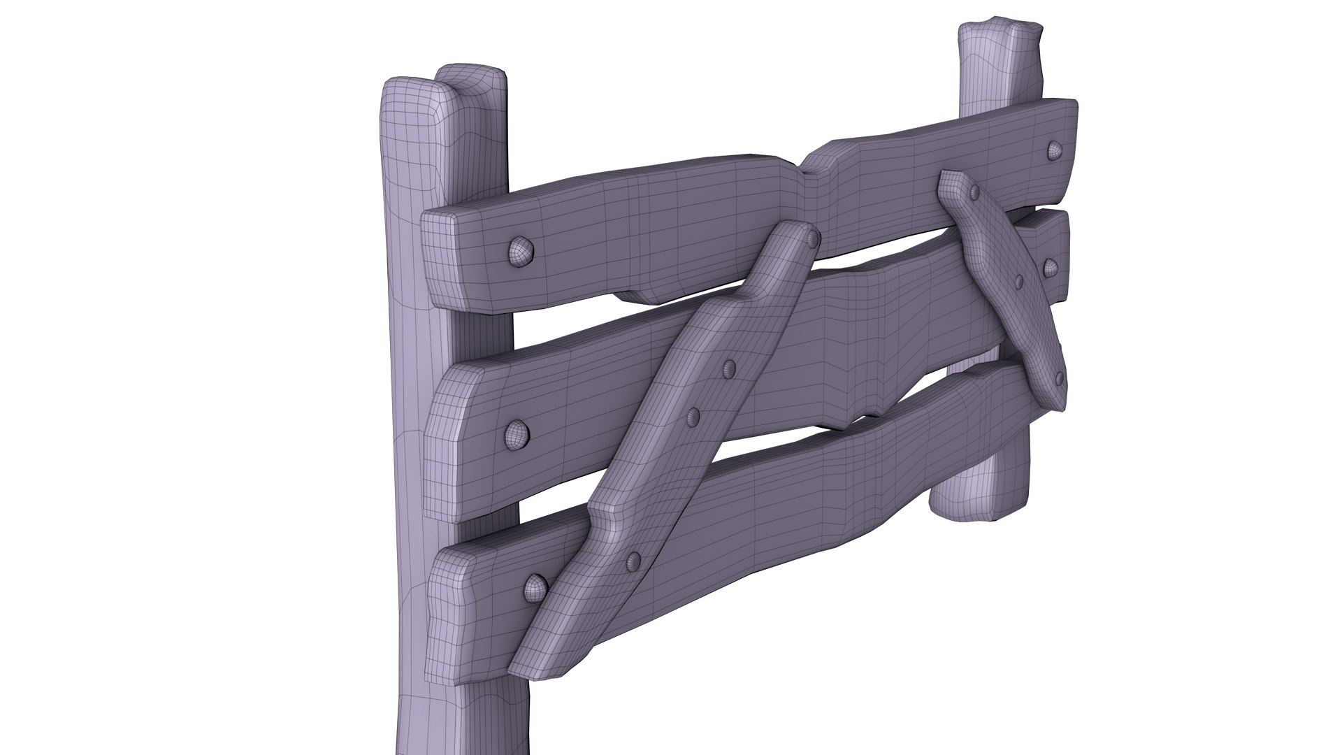 Old Wooden Fence 3D Model - TurboSquid 2118793