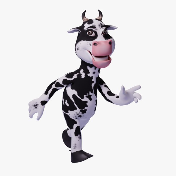 Toon Humanoid Cow model - TurboSquid 1774534