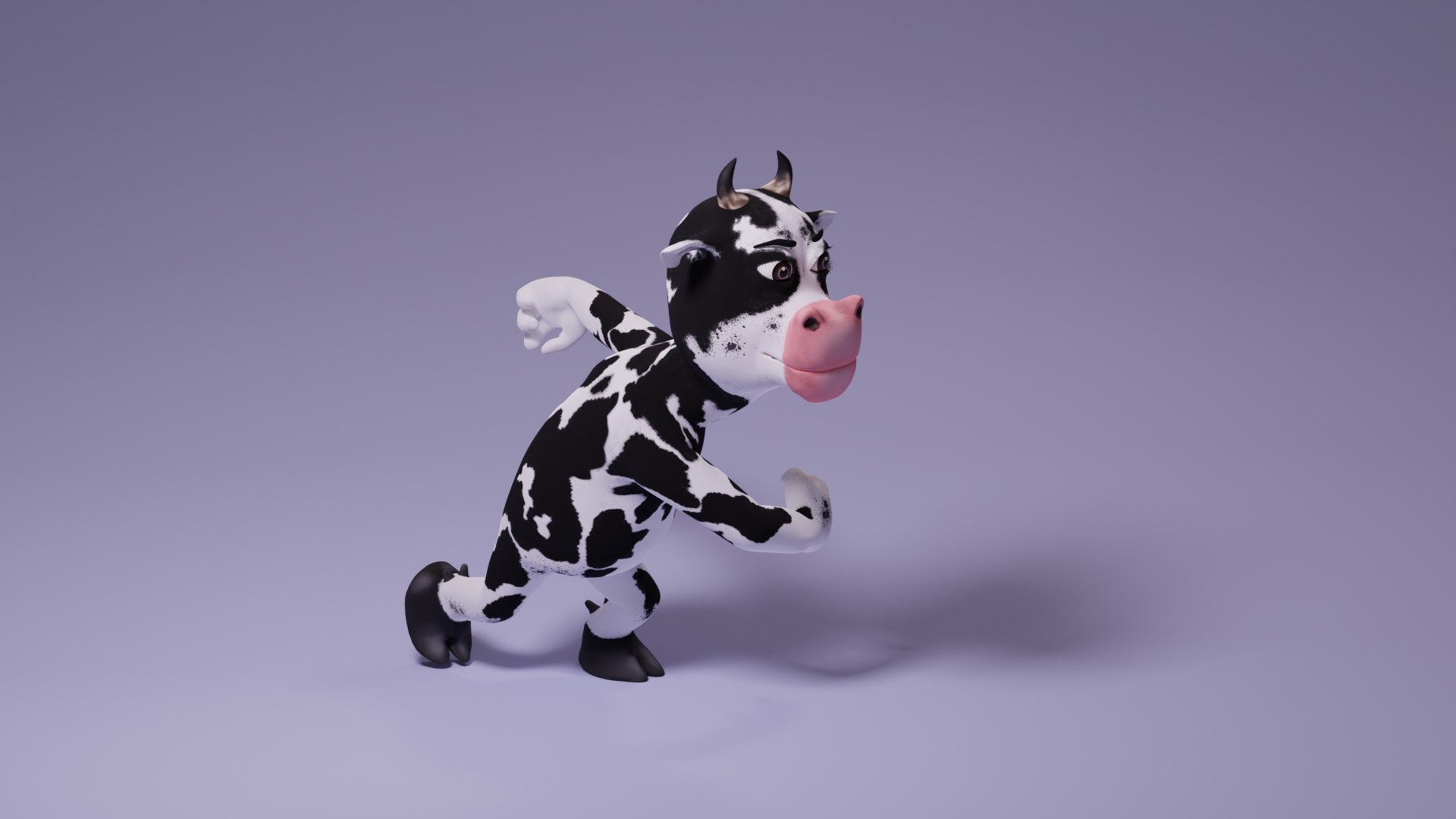 Toon Humanoid Cow Model - TurboSquid 1774534