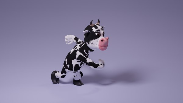 modelo 3d Vaca Humanoide Toon - TurboSquid 1774534