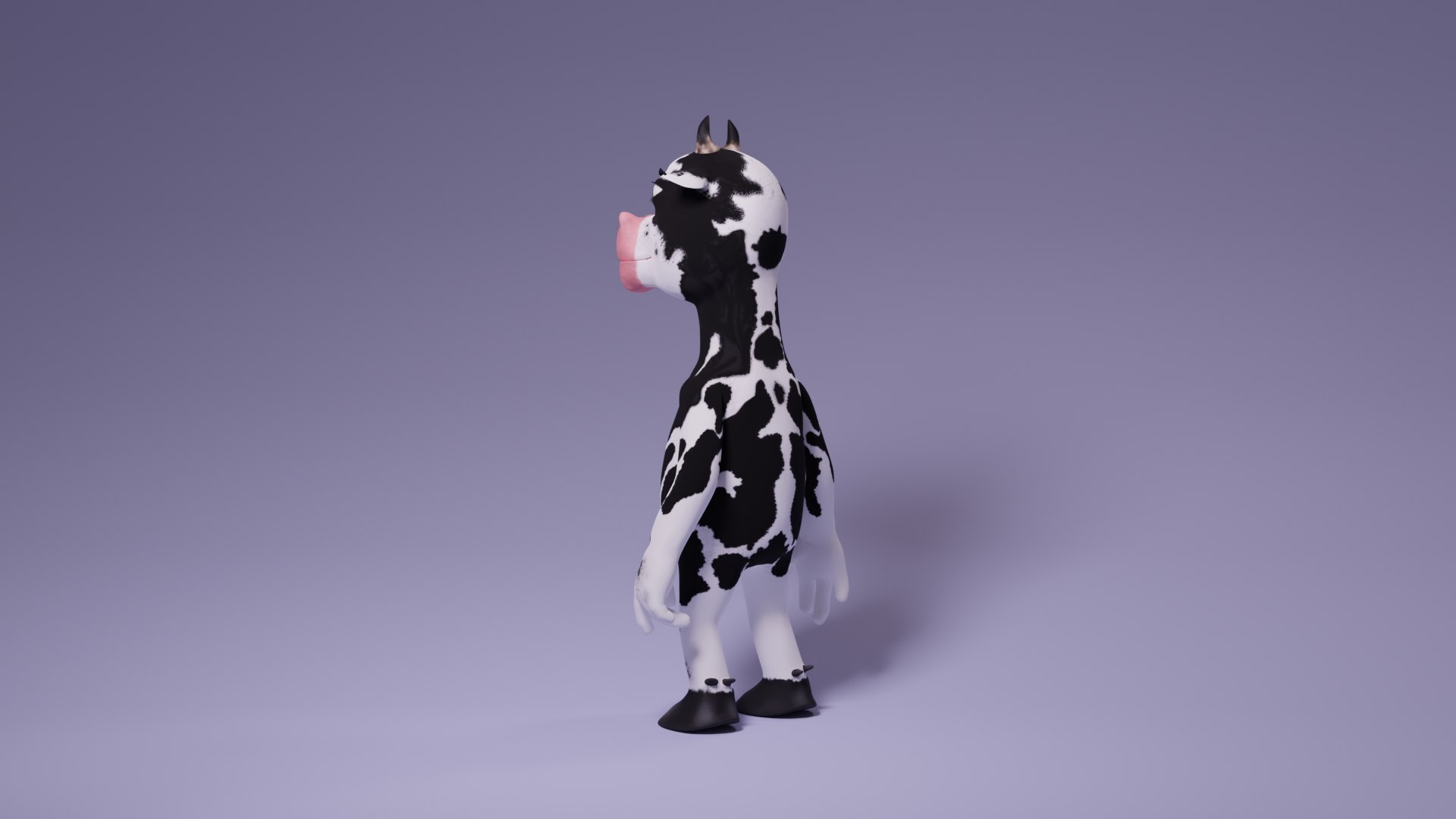 Toon Humanoid Cow Model - TurboSquid 1774534