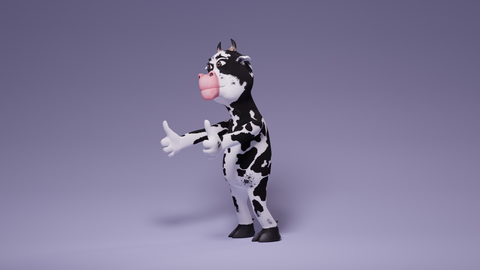 Toon Humanoid Cow Model - TurboSquid 1774534