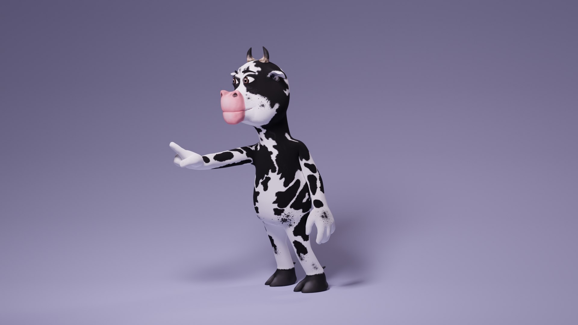 Toon Humanoid Cow Model - TurboSquid 1774534