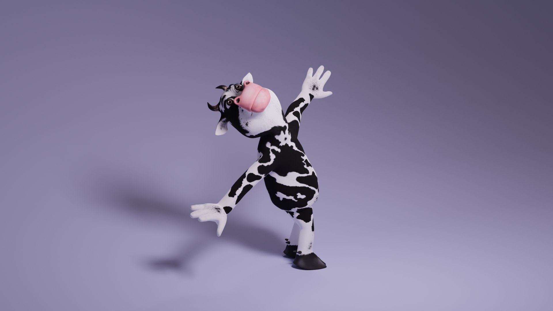 Toon Humanoid Cow Model - TurboSquid 1774534
