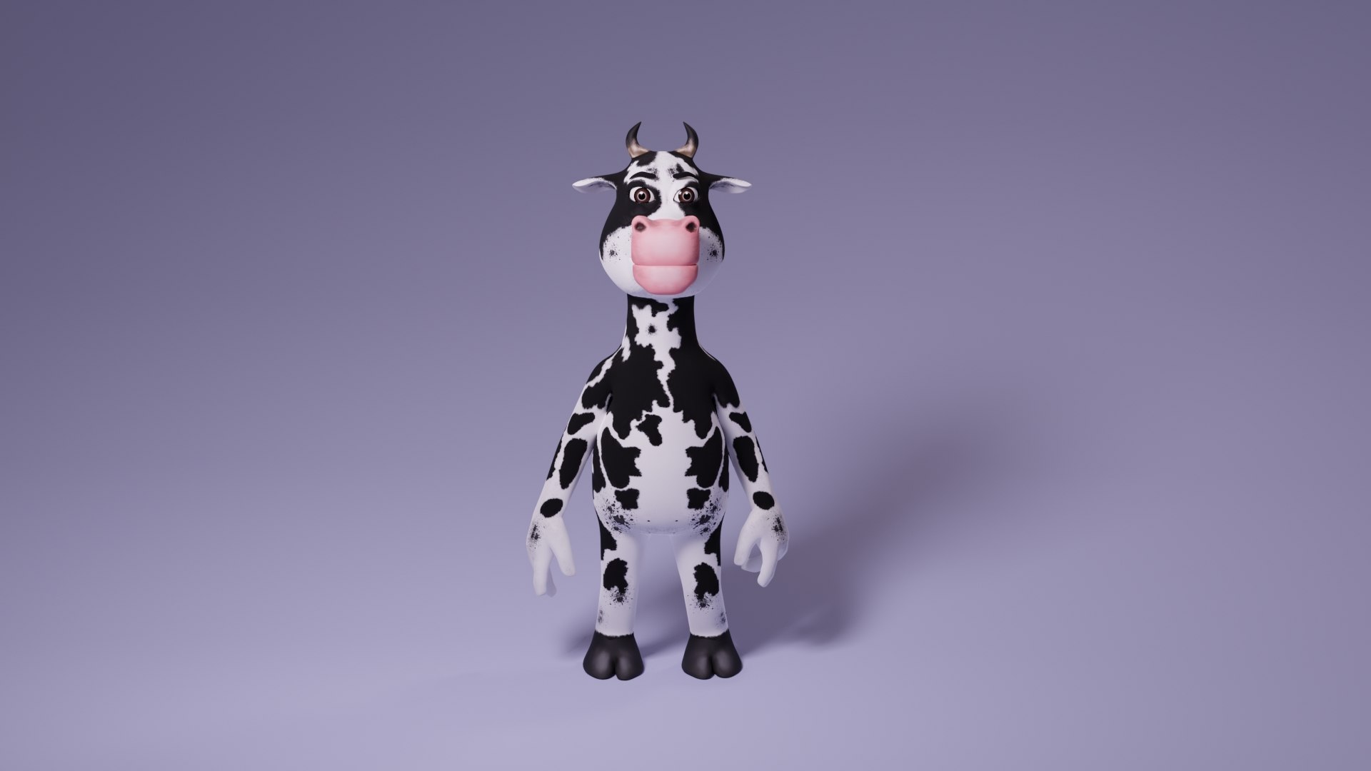 Toon Humanoid Cow Model - TurboSquid 1774534