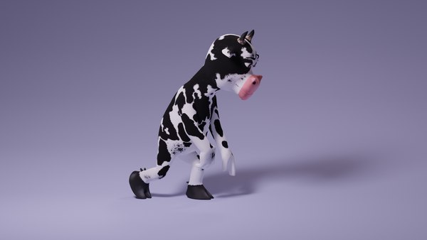 modelo 3d Vaca Humanoide Toon - TurboSquid 1774534
