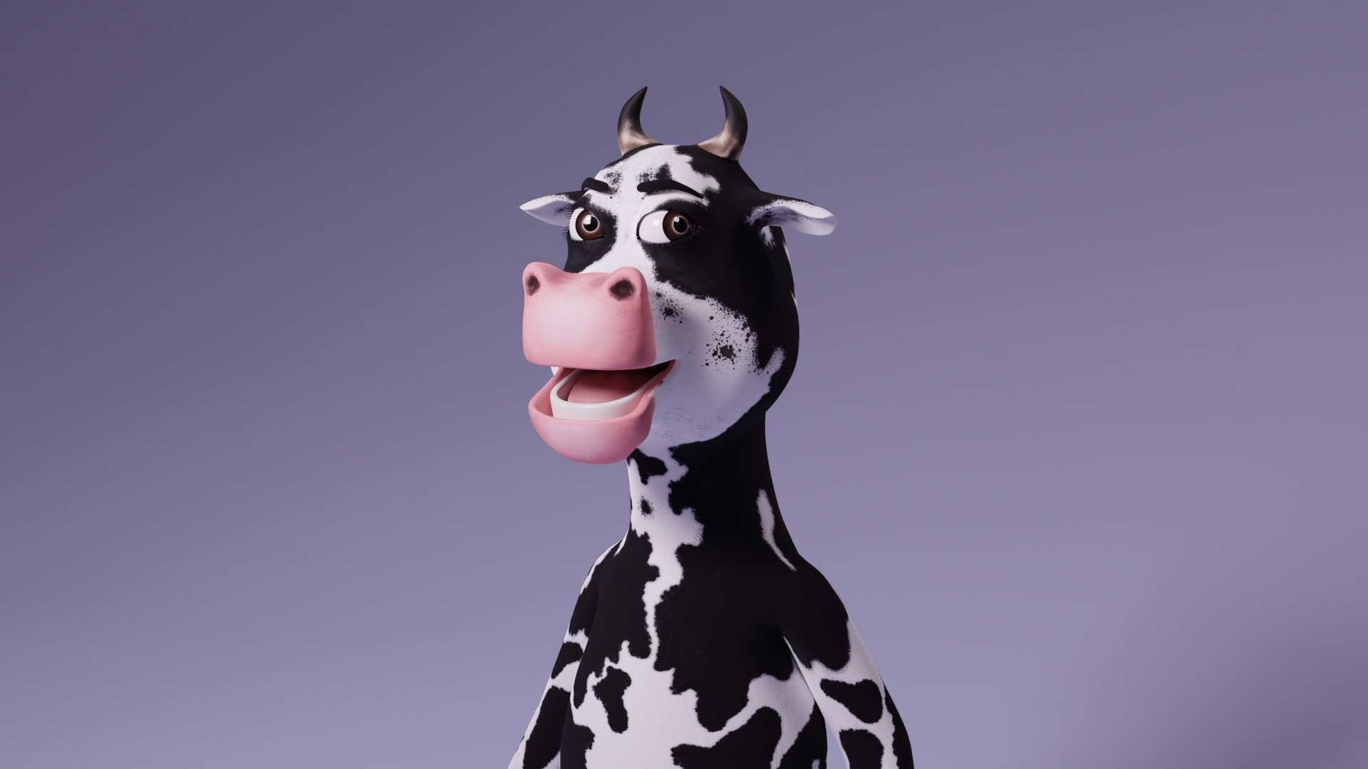 Toon Humanoid Cow Model - TurboSquid 1774534