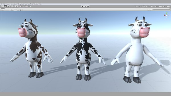 modelo 3d Vaca Humanoide Toon - TurboSquid 1774534
