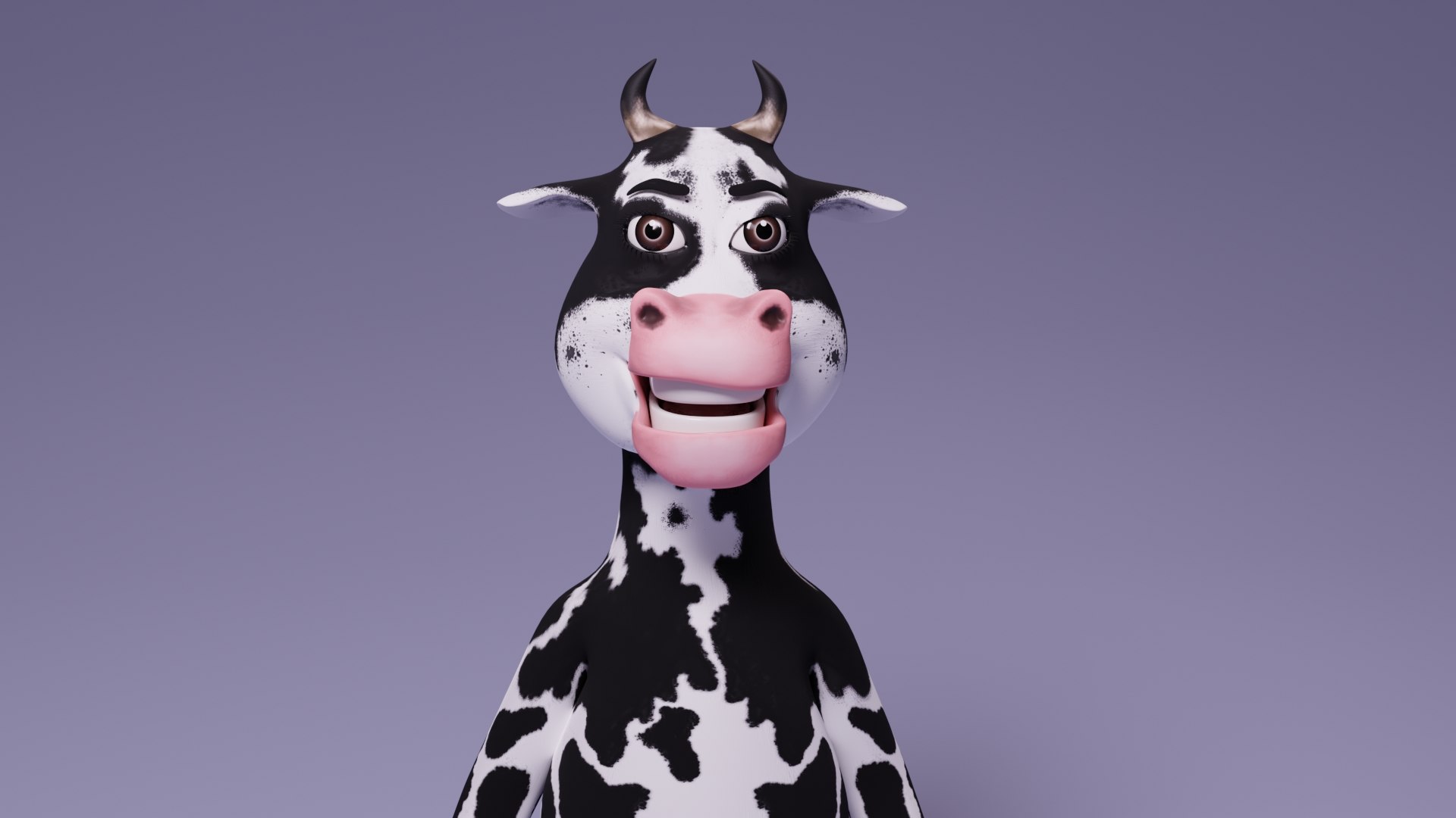 Toon Humanoid Cow Model - TurboSquid 1774534