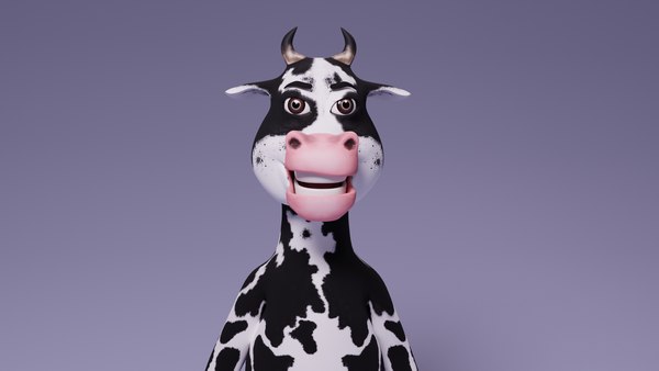 modelo 3d Vaca Humanoide Toon - TurboSquid 1774534