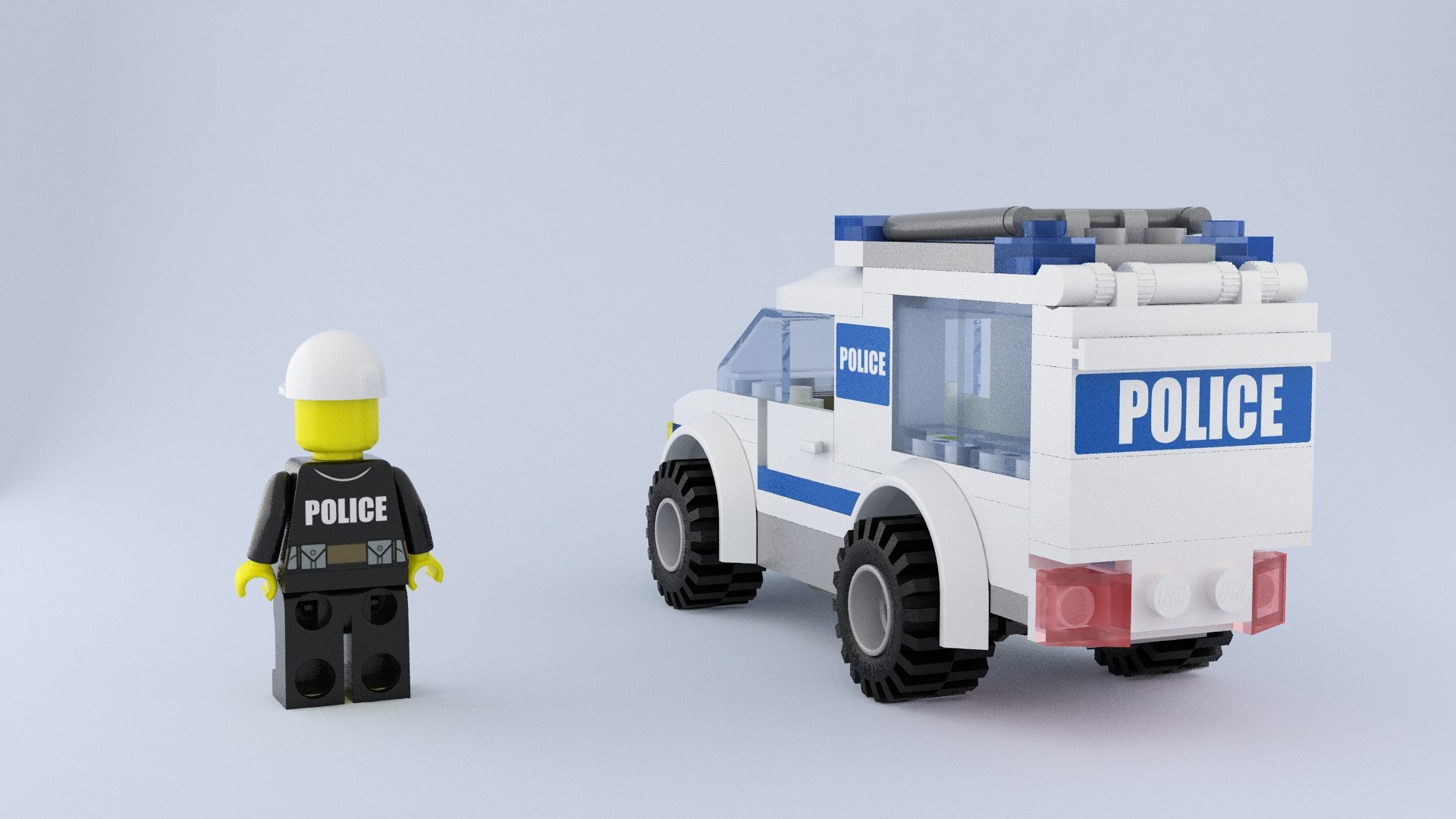 Set Lego Patrol Police Officer 3D Model - TurboSquid 1713355