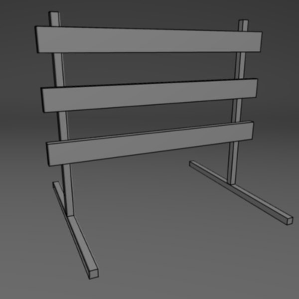 traffic barrier 3d 3ds