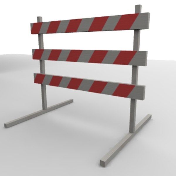 traffic barrier 3d 3ds