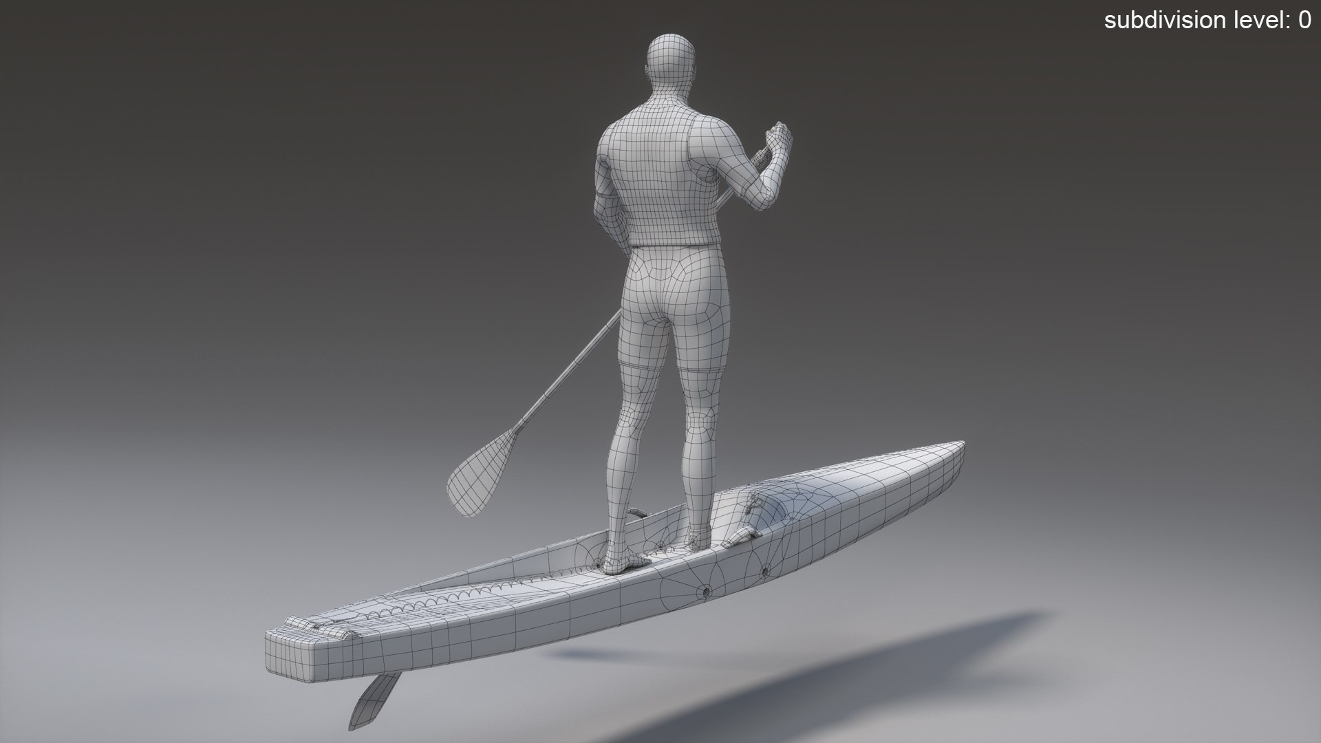 3D Model Male Sup Racer Animated HQ - TurboSquid 2088917