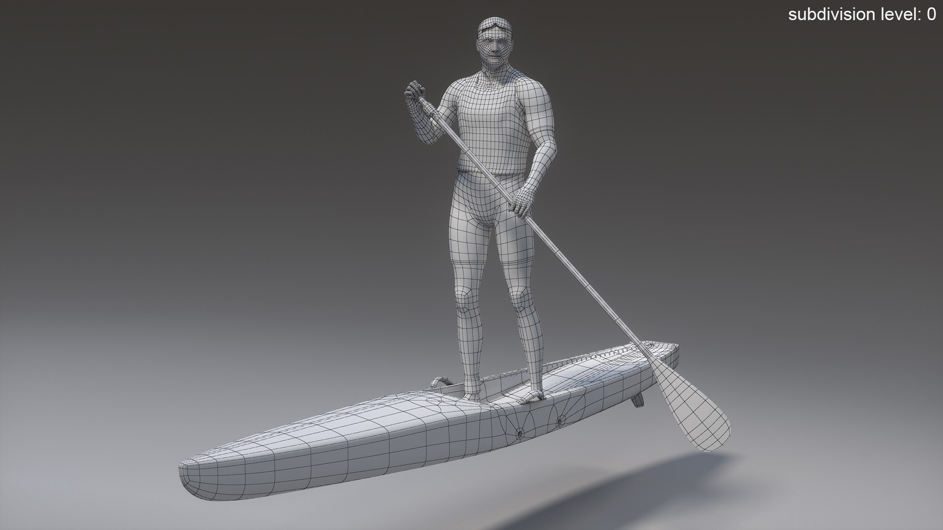 3D Model Male Sup Racer Animated HQ - TurboSquid 2088917
