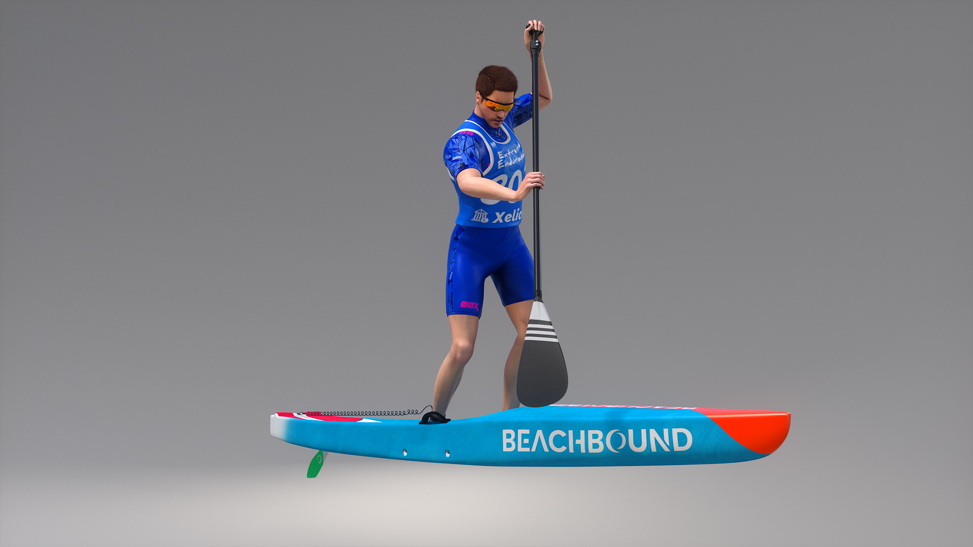 3D Model Male Sup Racer Animated HQ - TurboSquid 2088917