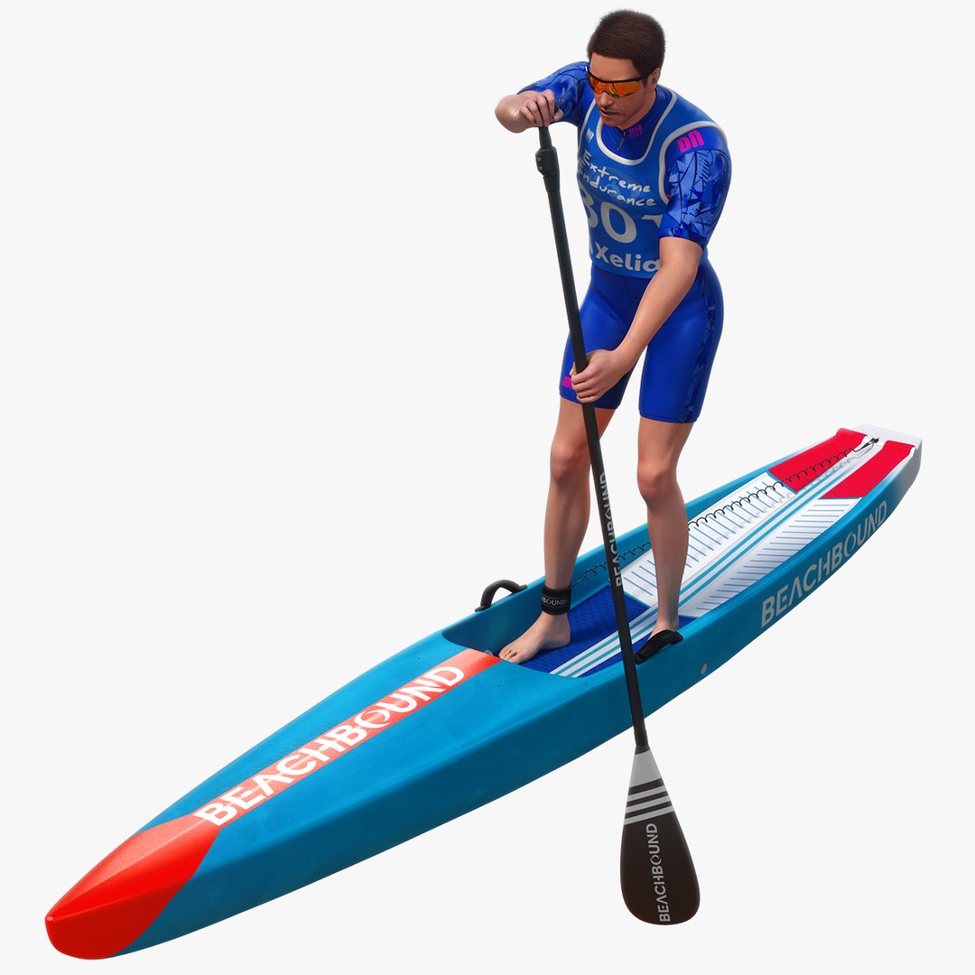 modelo 3d Male Sup Racer Animated HQ - TurboSquid 2088917