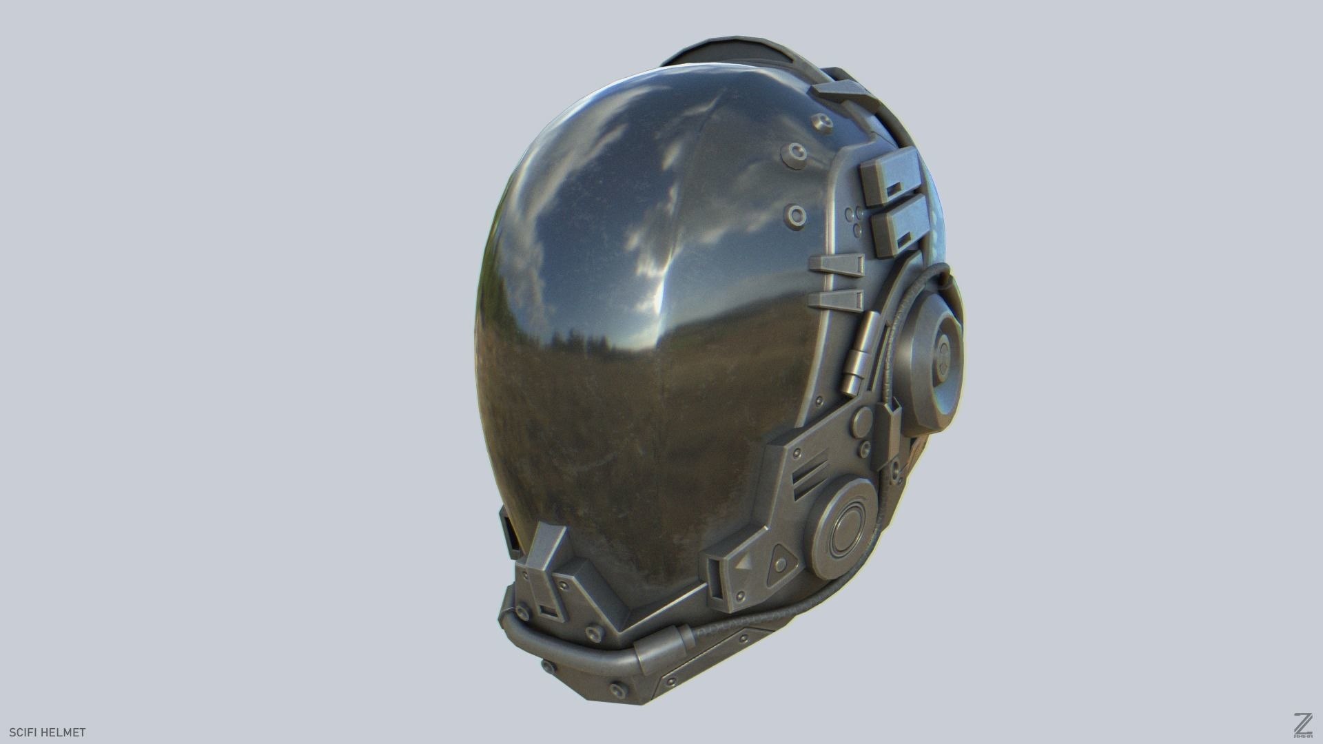 3D Scifi helmet model - TurboSquid 2156625