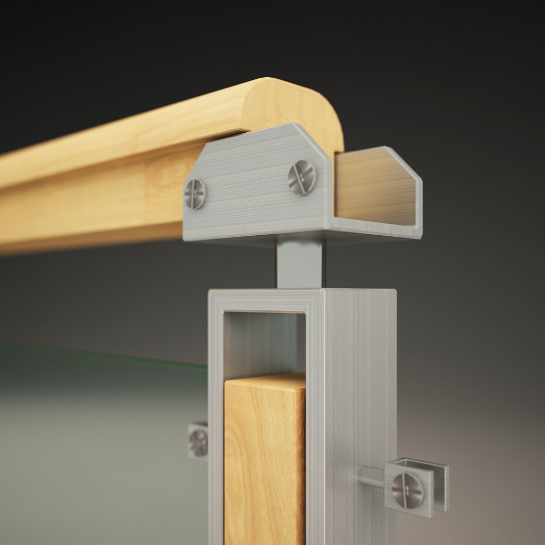 3D Modern Design Handrail Model - TurboSquid 1149999