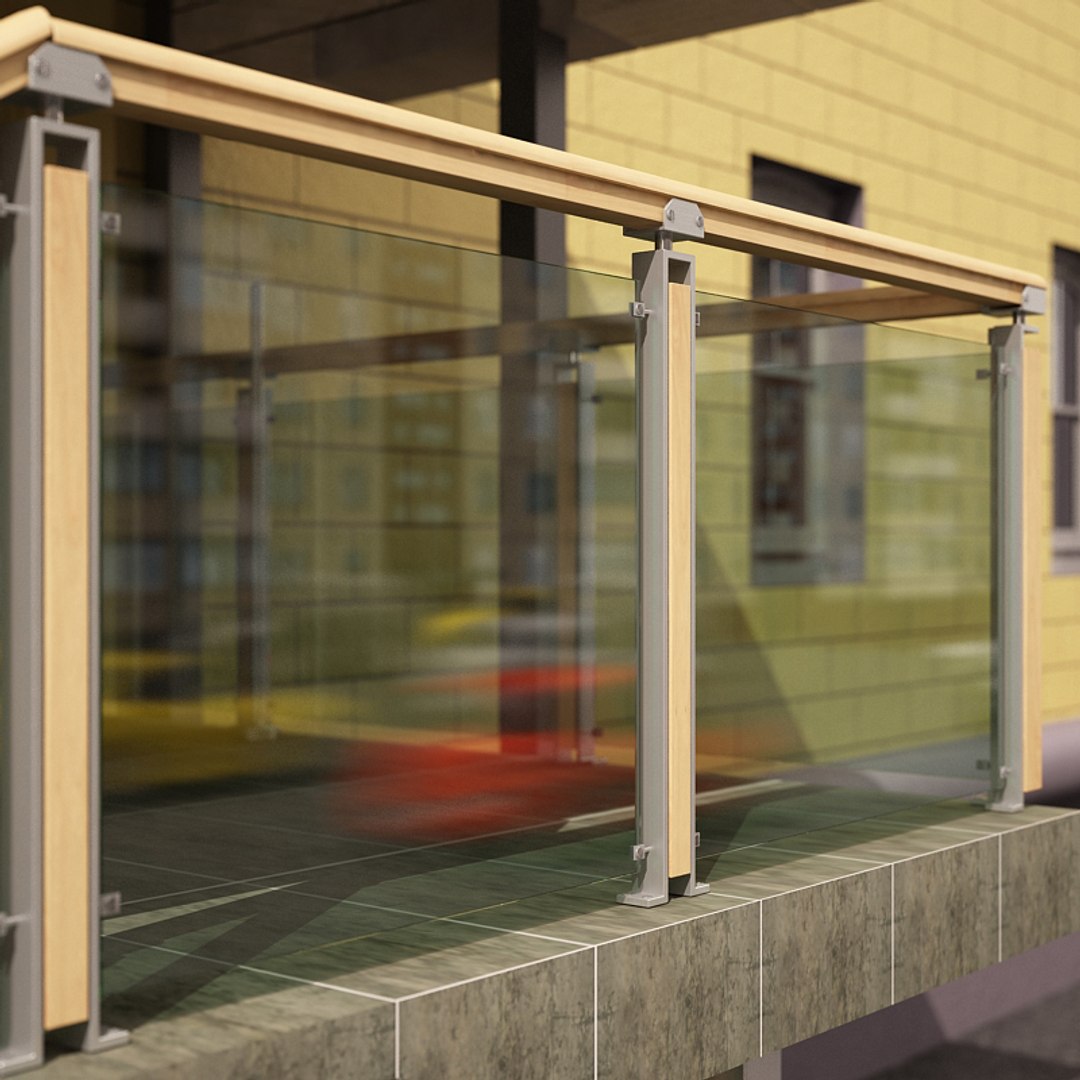 3D Modern Design Handrail Model - TurboSquid 1149999