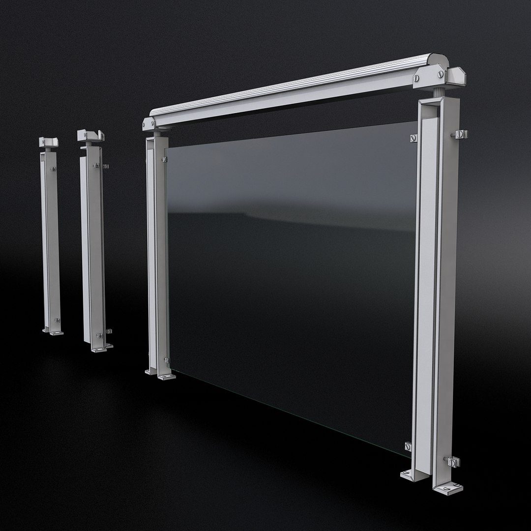 3D Modern Design Handrail Model - TurboSquid 1149999